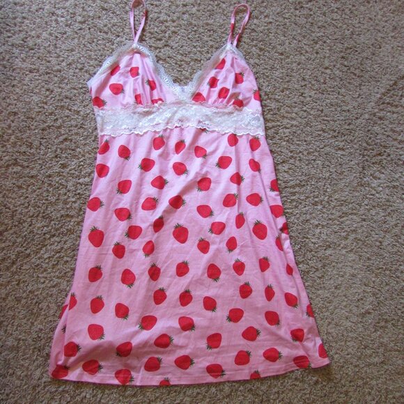 Ekouaer | Intimates & Sleepwear | Nwt Ekouaer Pink Strawberry Print ...